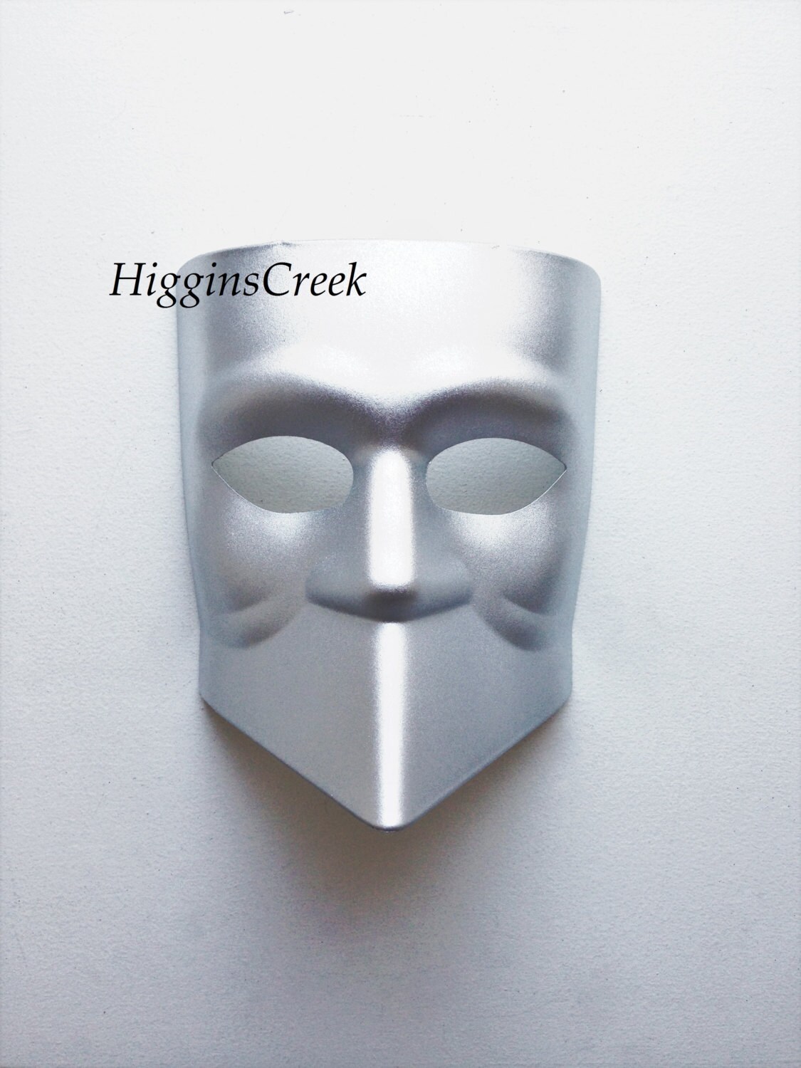 Silver Masquerade Mask Full Face Mask Mens Masquerade Mask - Etsy