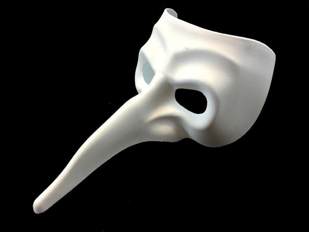 DIY Long Nose Blank Masks, Plain White Masks, Long Nose Masks for DIY ...
