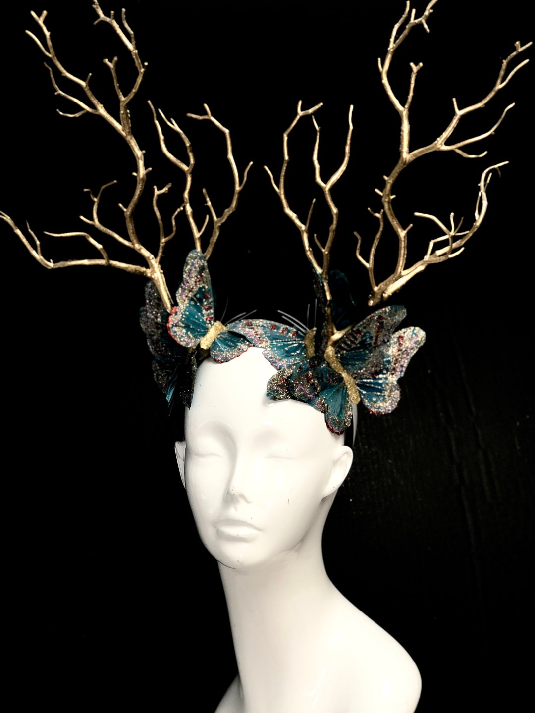 Woodland Fairy Headdress Twig Headpiece With Butterflies Nature Goddess ...