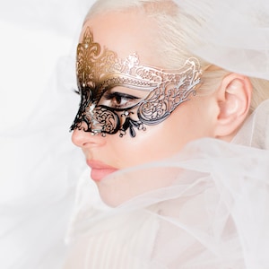 Gold Masquerade Mask Women Elegant Venetian Mask Weddings Prom Parties ...