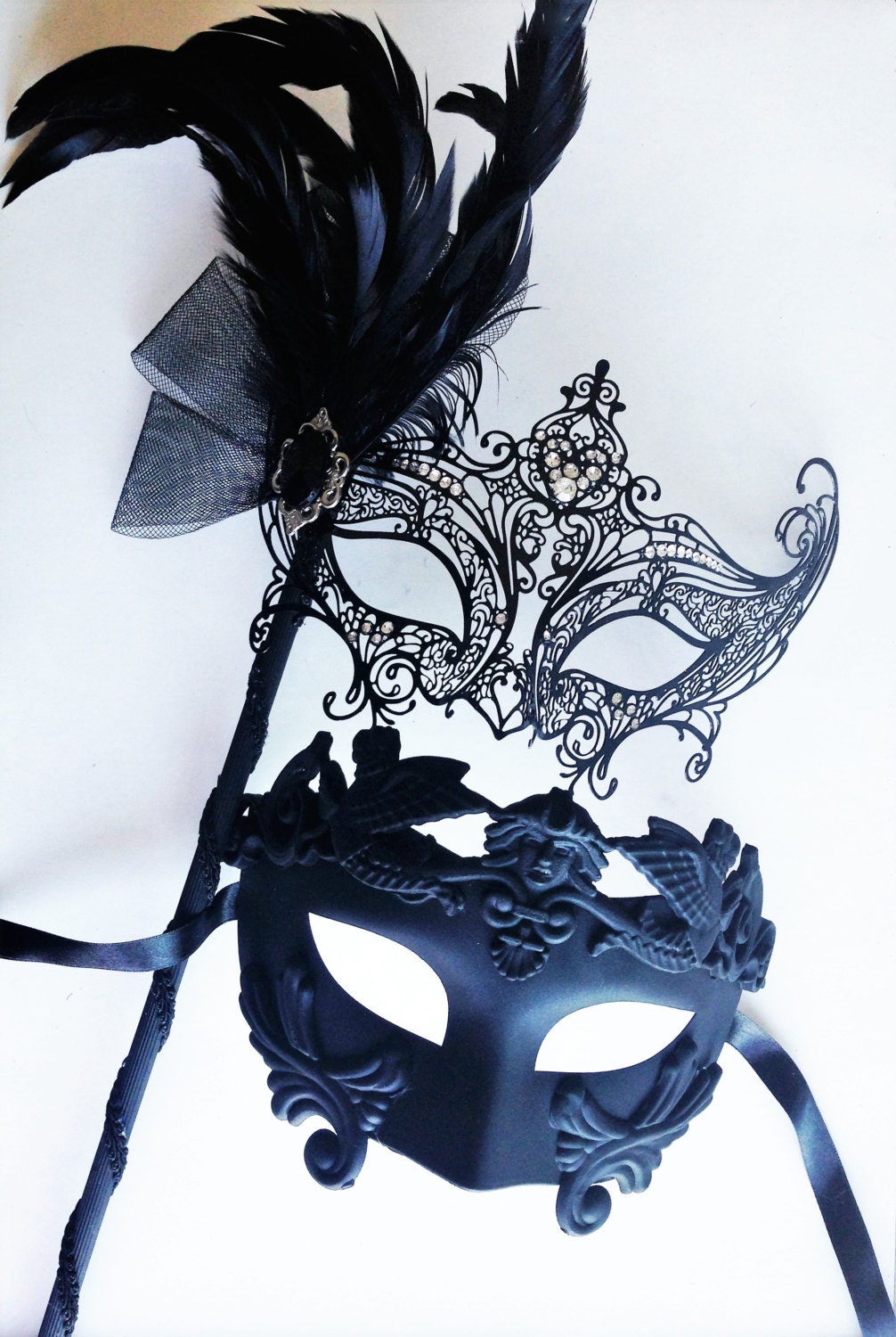 Plain Black Masquerade Masks
