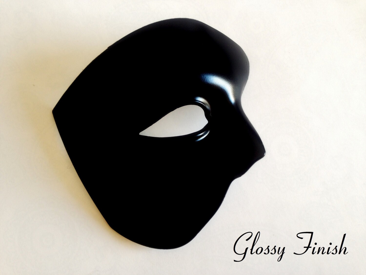 Black Mens DIY Masquerade Mask Half Face Phantom of the Opera - Etsy
