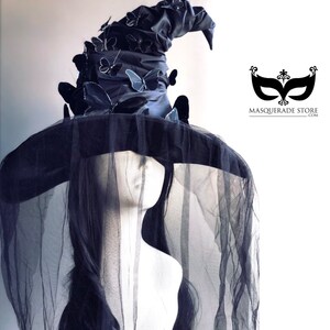 Black Witch Hat Witchcraft Hat Witches Halloween Wizard Hat Sorcerer ...