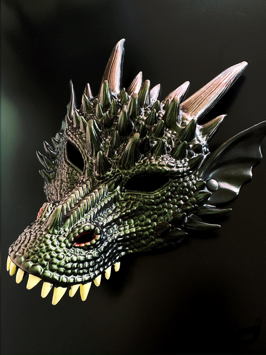Dragon Fantasy Mask - Animal Costume With Horns and Spikes - Etsy