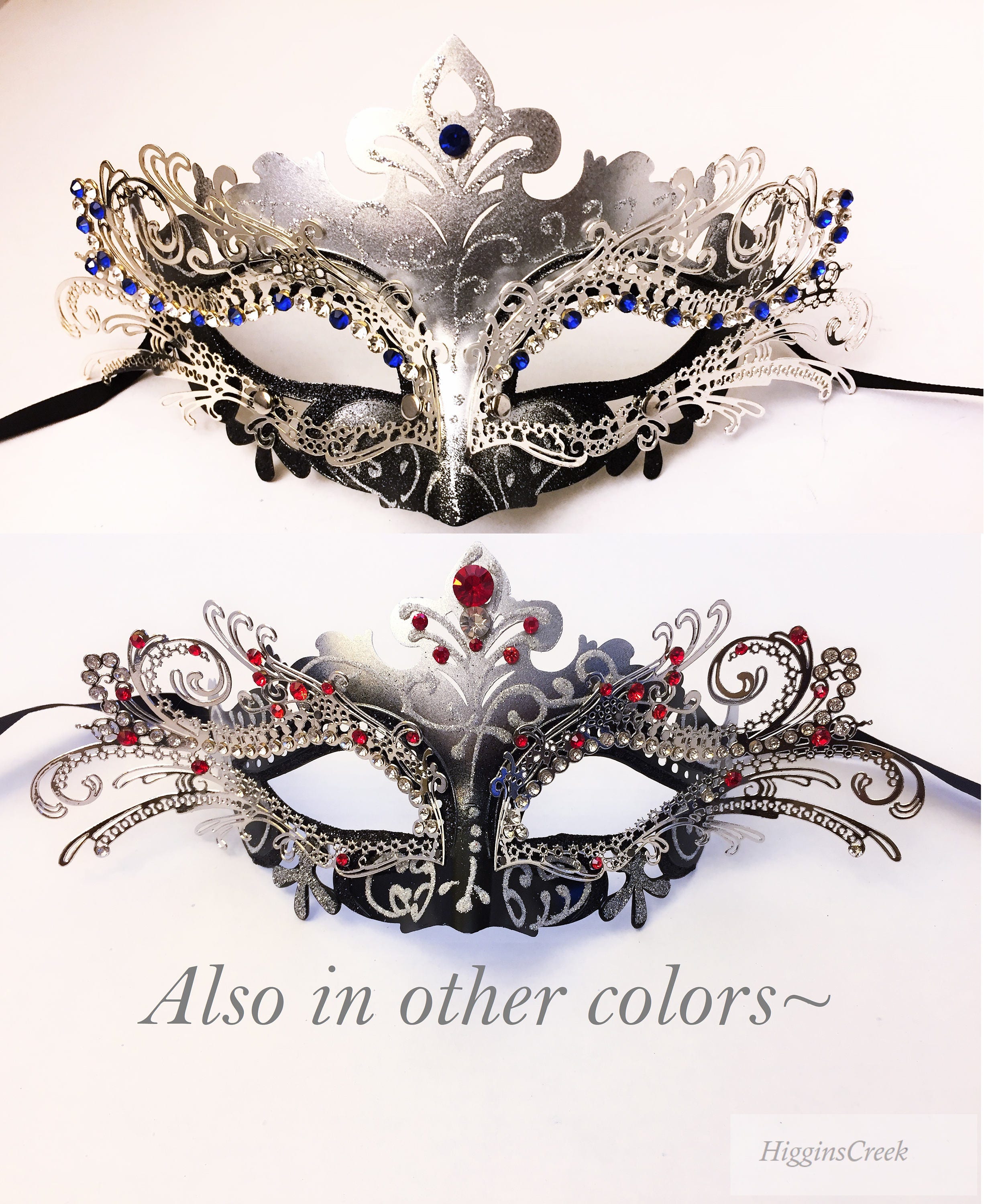 Silver Masquerade Mask Luxury Women's Masks Silver - Etsy