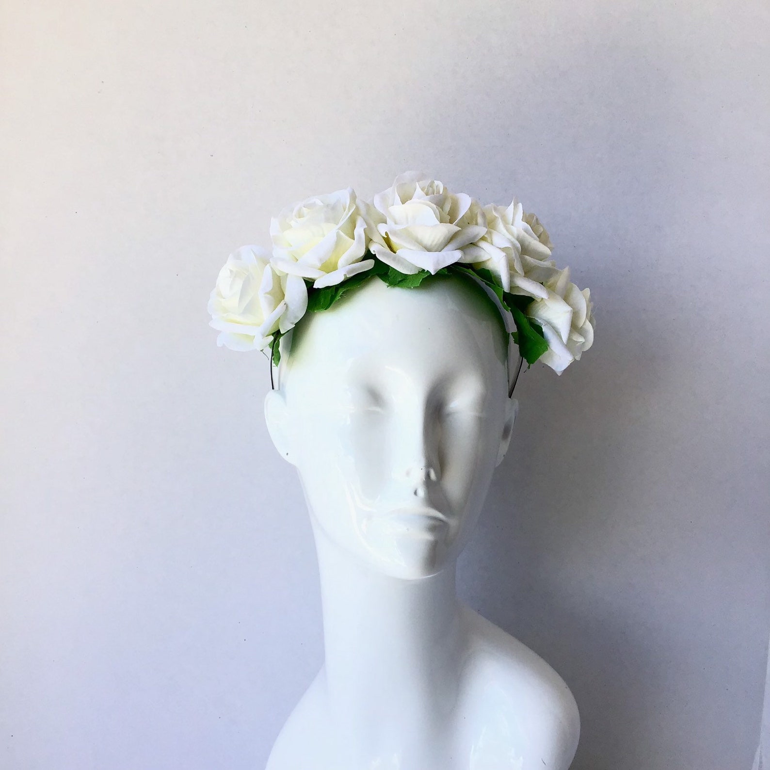 Dark Red Rose Hairpiece, Rose Crown Photography Props, Flower Headpiece ...