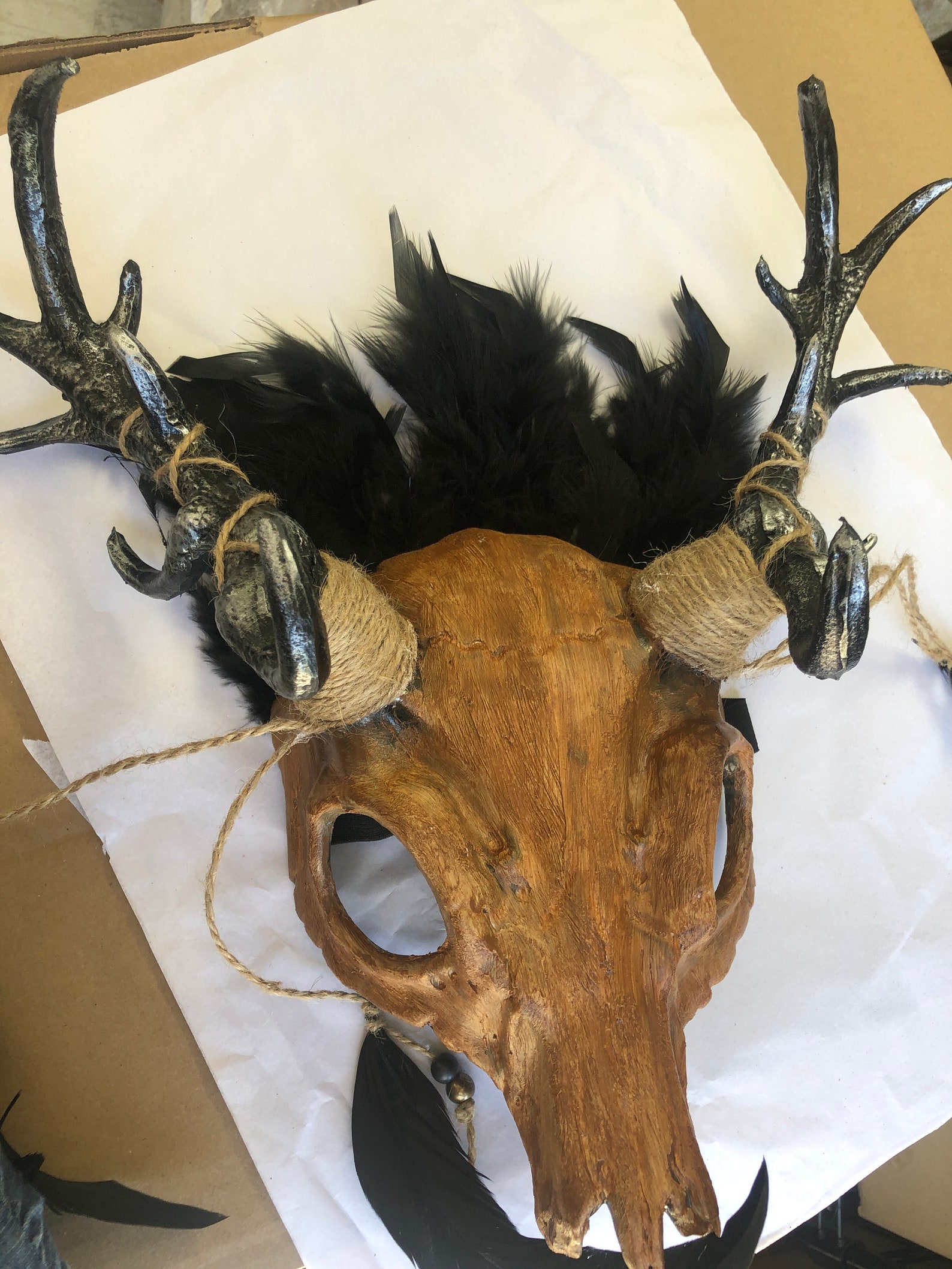 Wendigo Cosplay Skull Wendigo Costume Horn Headpiece Deer - Etsy