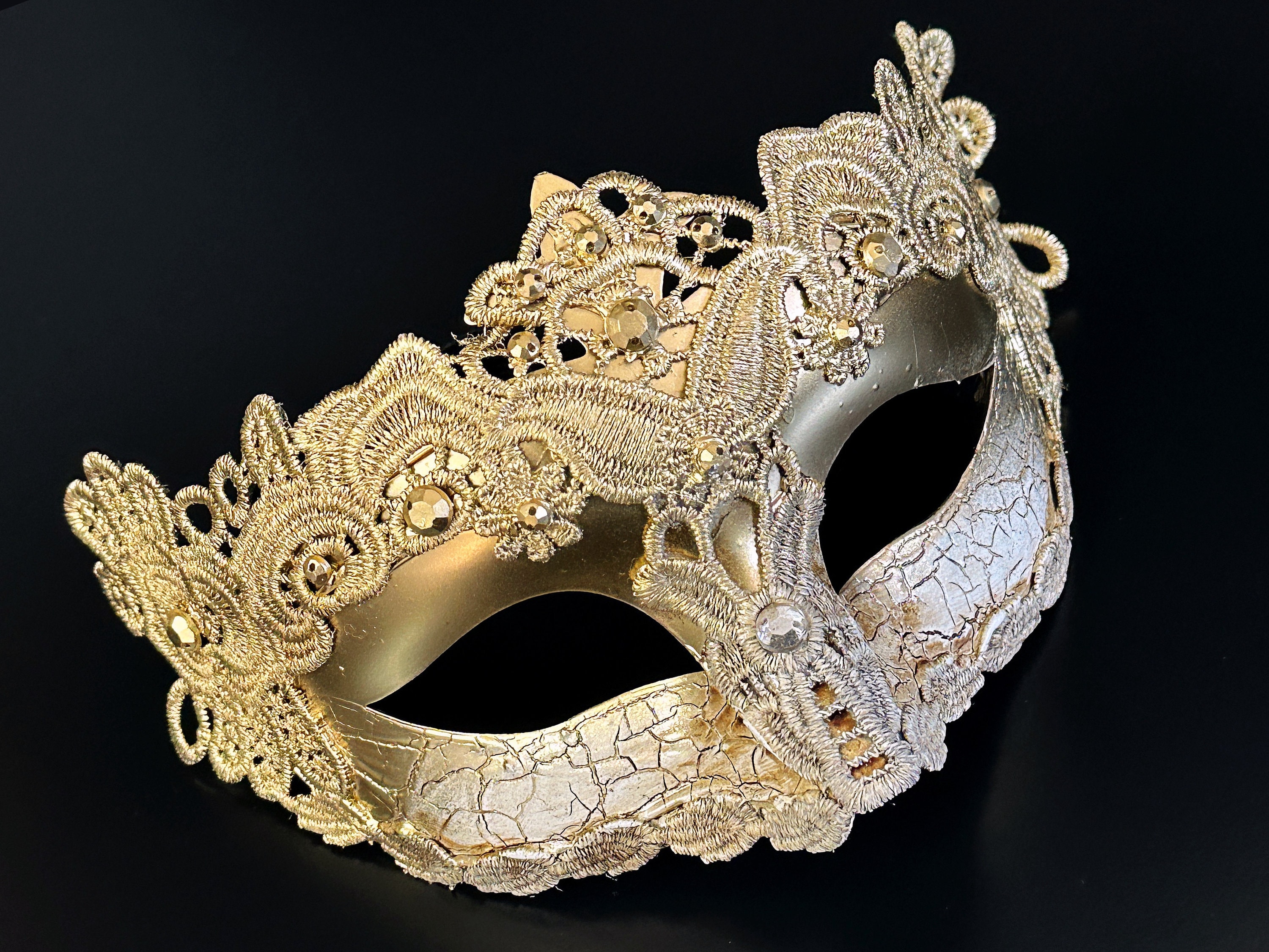 Masquerade Mask Gold Lace Mask Womens Masquerade Mask Ball Mask Party ...