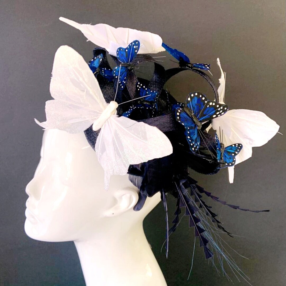 Butterfly Fascinator Hat With Butterflies, Derby Headpiece, Tea Party ...