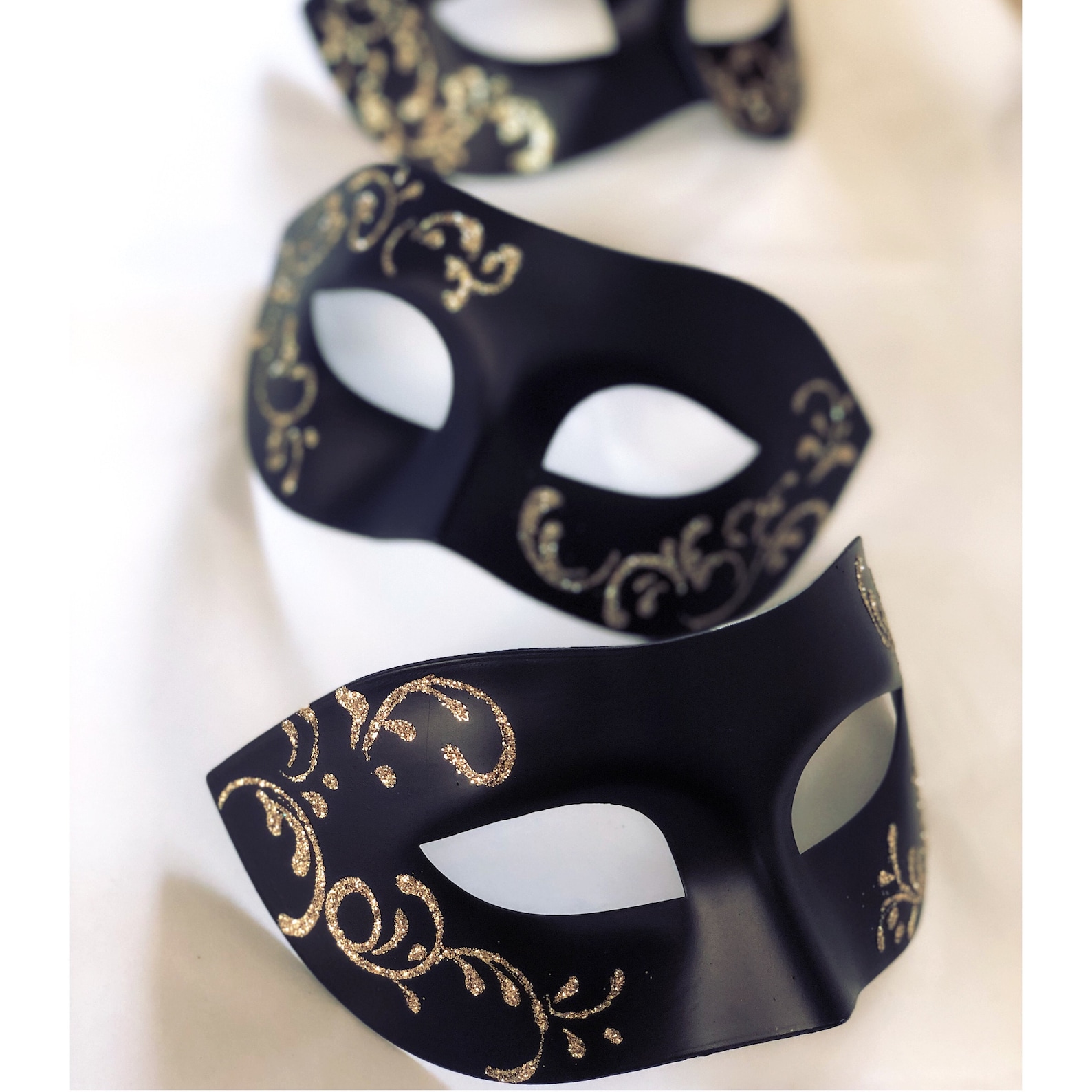 Black Mens Masquerade Mask Christmas Party Mask for Men Wedding Prom ...