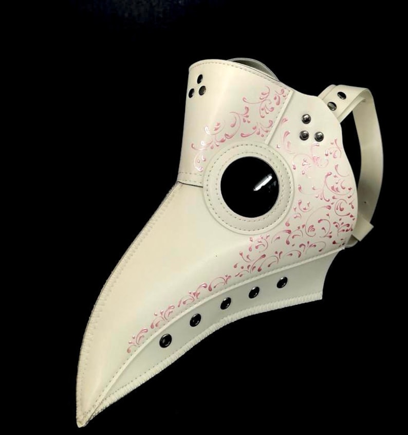 White Plague Doctor Mask Pink Filigree Plague Mask for Women - Etsy