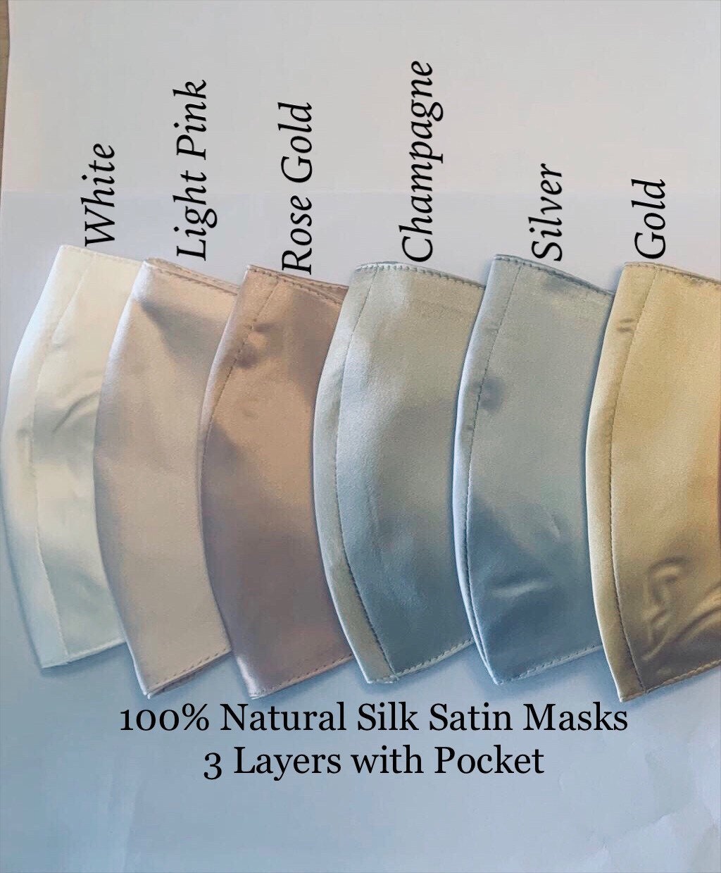 3 LAYER SILK MASK Natural Silk Mask Women Hypoallergenic Silk Mask ...