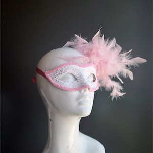Pink Masquerade Mask Kids Princess Costume Venetian Mask Girls Pink ...