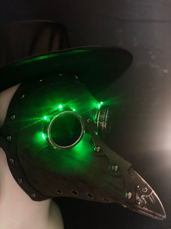 LED Plague Doctor Mask LED Face Mask Bird Mask Steampunk - Etsy