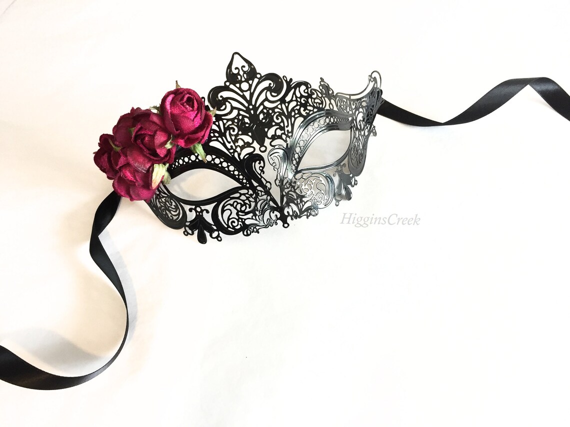 Masquerade Mask Woman L Flower Masquerade Mask L Mask With - Etsy