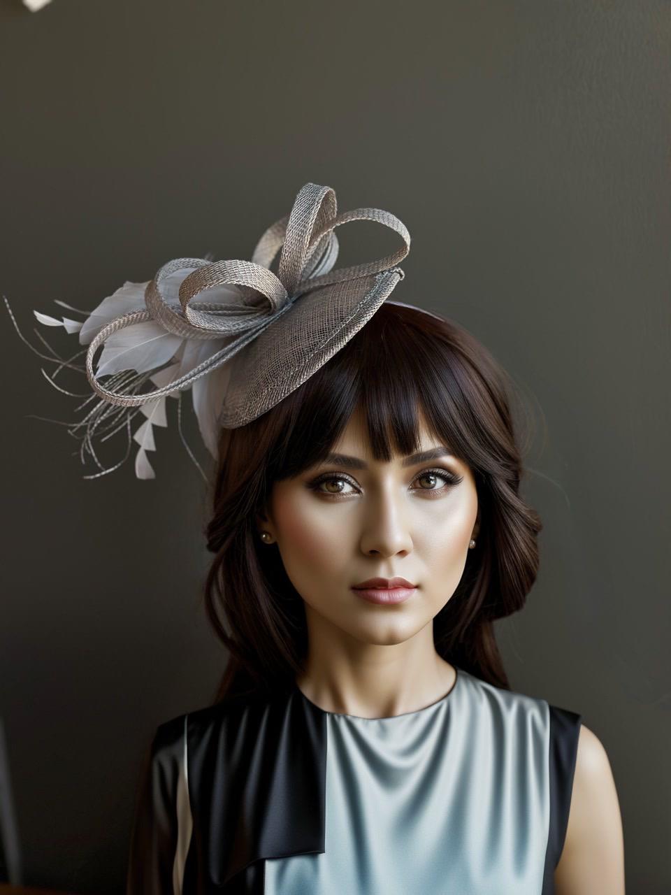 Formal Fashion Hats Derby Accented Fascinator Women Dressy Hat Wedding ...