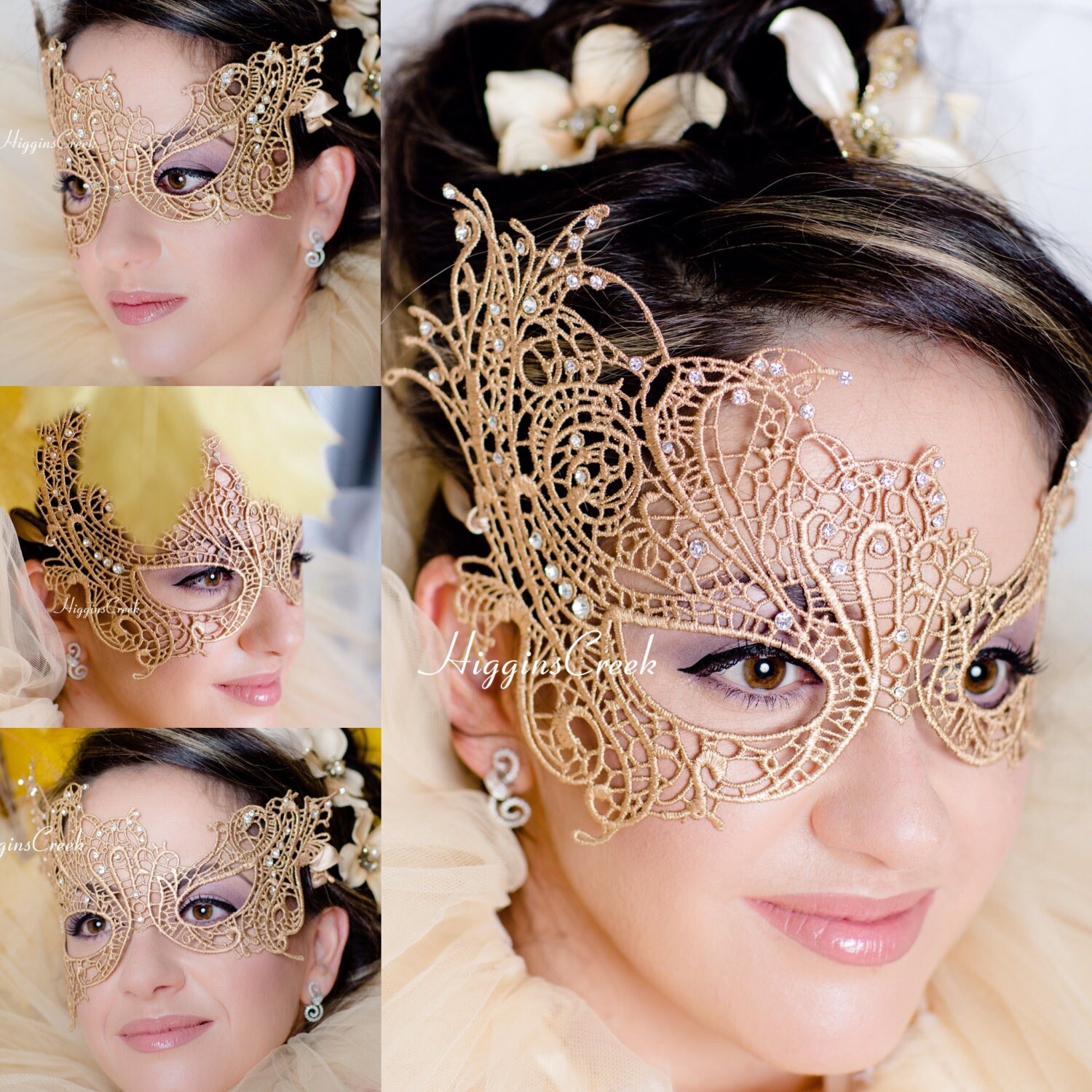 Butterfly lightweight Masquerade Mask for women studded with | Etsy