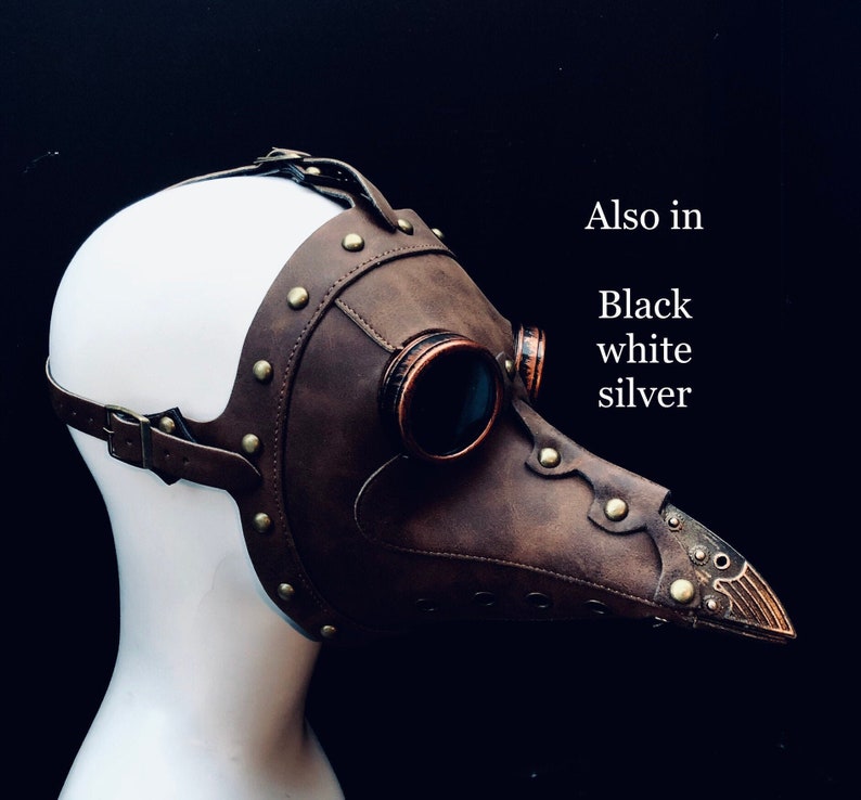 Plague Doctor Mask With LED Face Mask Bird Jackdaw Steampunk - Etsy