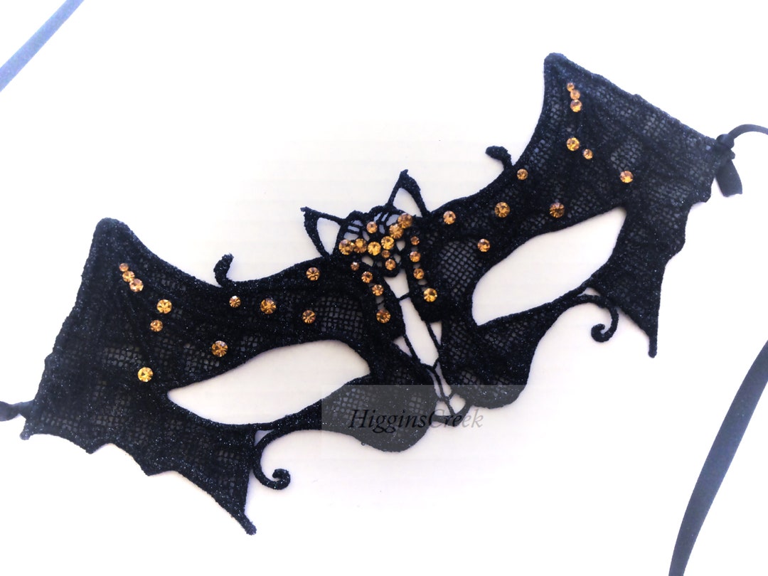Halloween Bat Animal Mask for Children and Adults, Bat Lace Masks ...