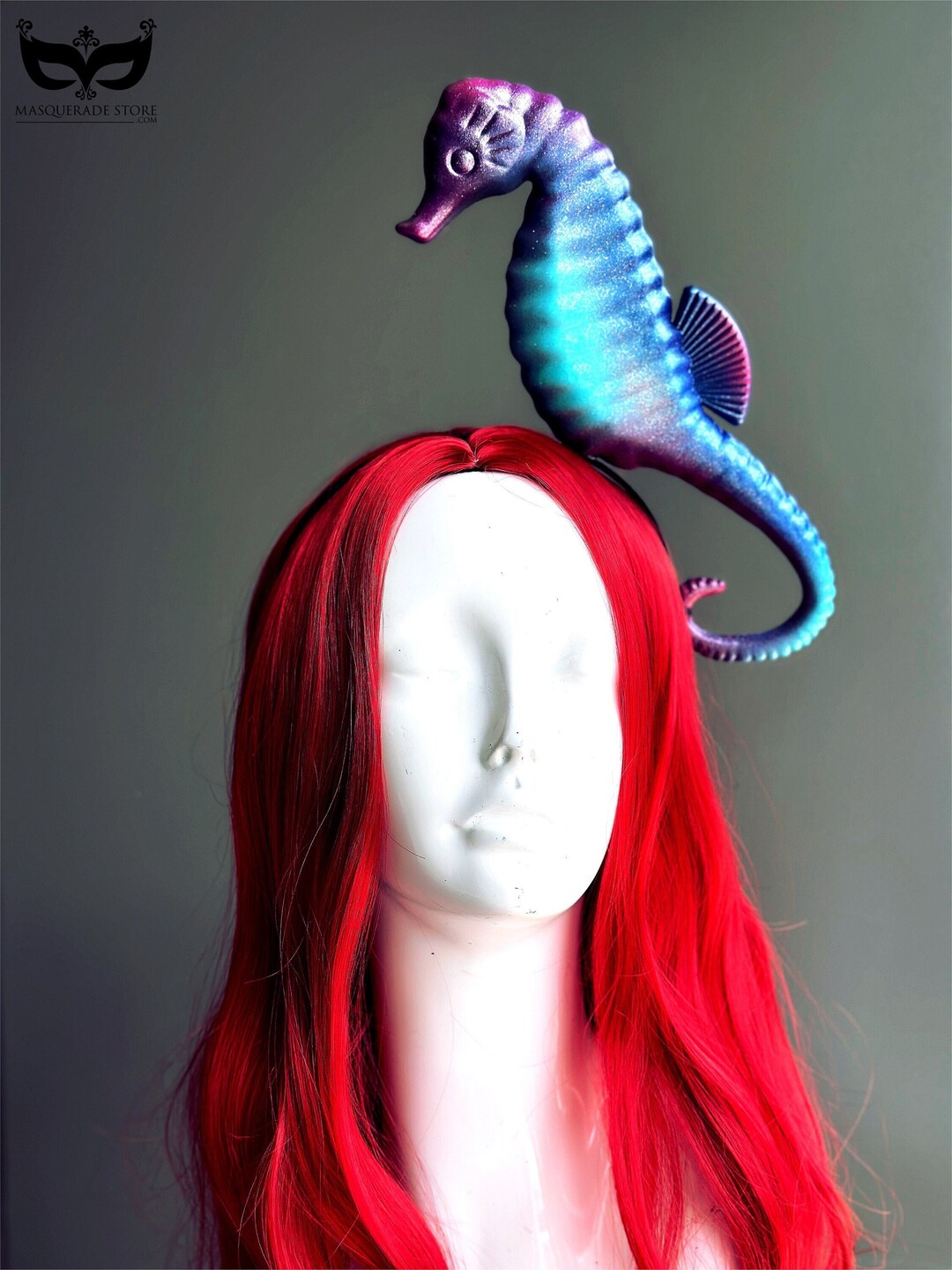 Purple Turquoise Seahorse Headpiece, Sea Horse Headband, Sea Creature ...