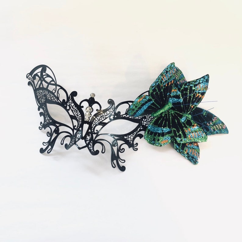 Whimsical Butterfly Mask Masquerade Mask Metal Filigree | Etsy