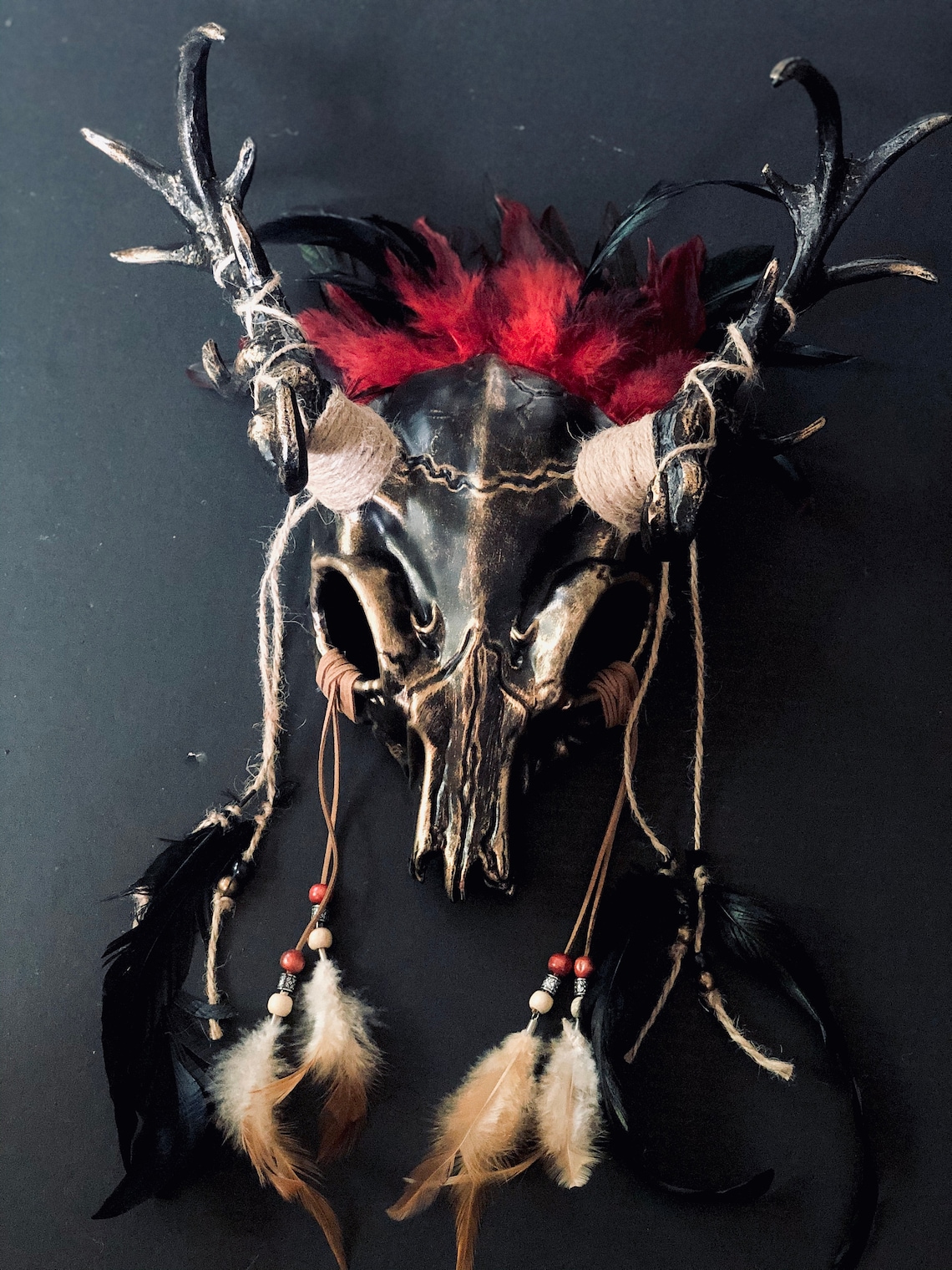 Deer Skull Mask Halloween Ritual Headdress Samhain Festival - Etsy Canada