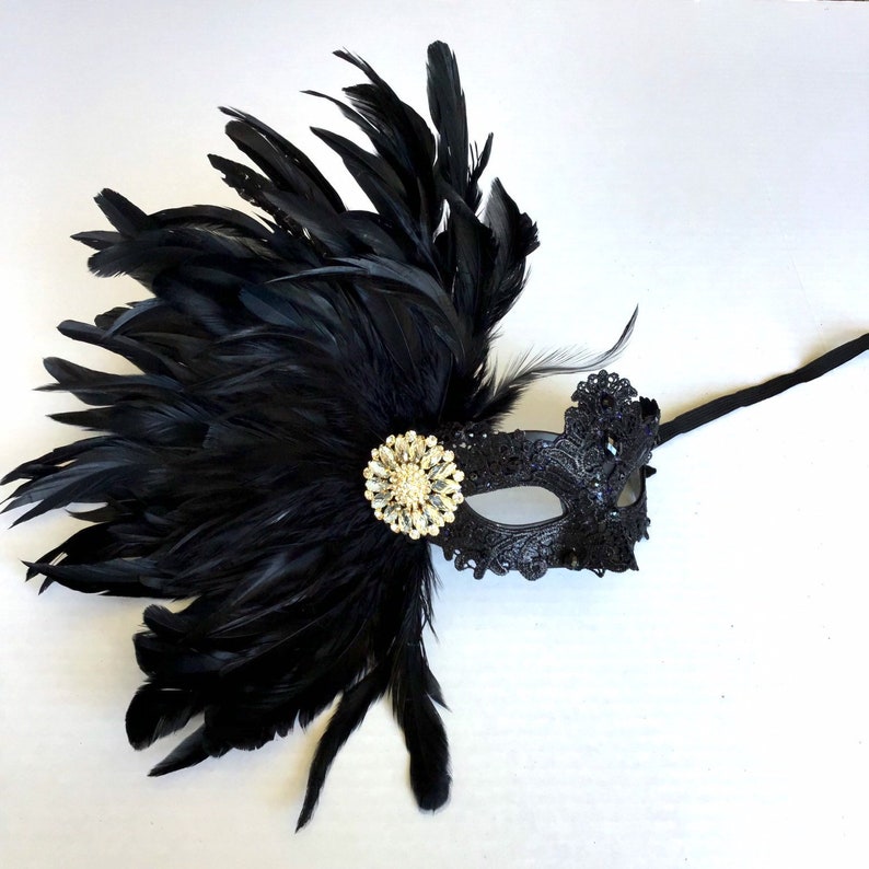 Women Masquerade Mask Womens Feather Mask Mask With Feather - Etsy