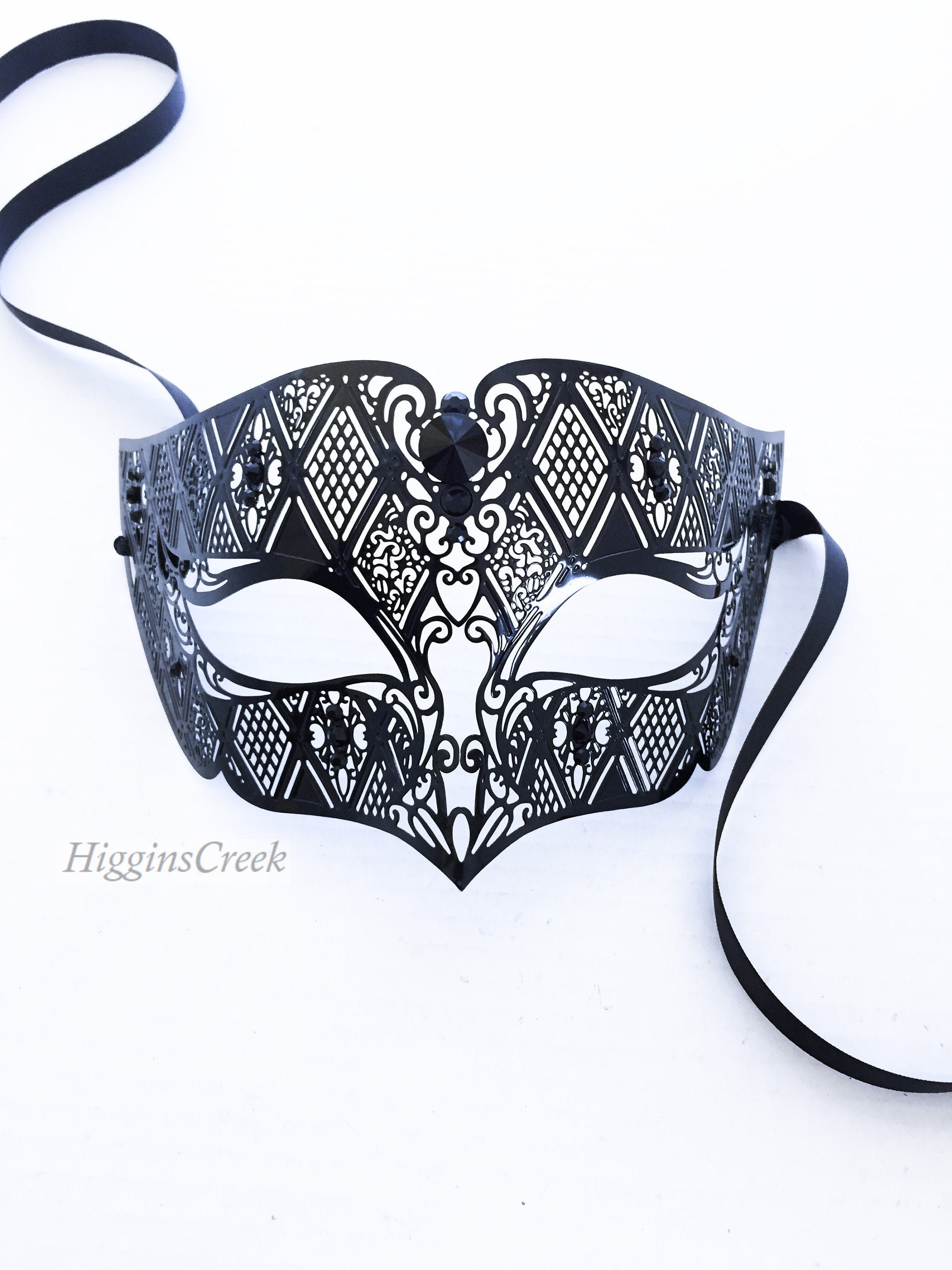 Metal Face Mask Masquerade Masks Halloween Masks Unisex | Etsy