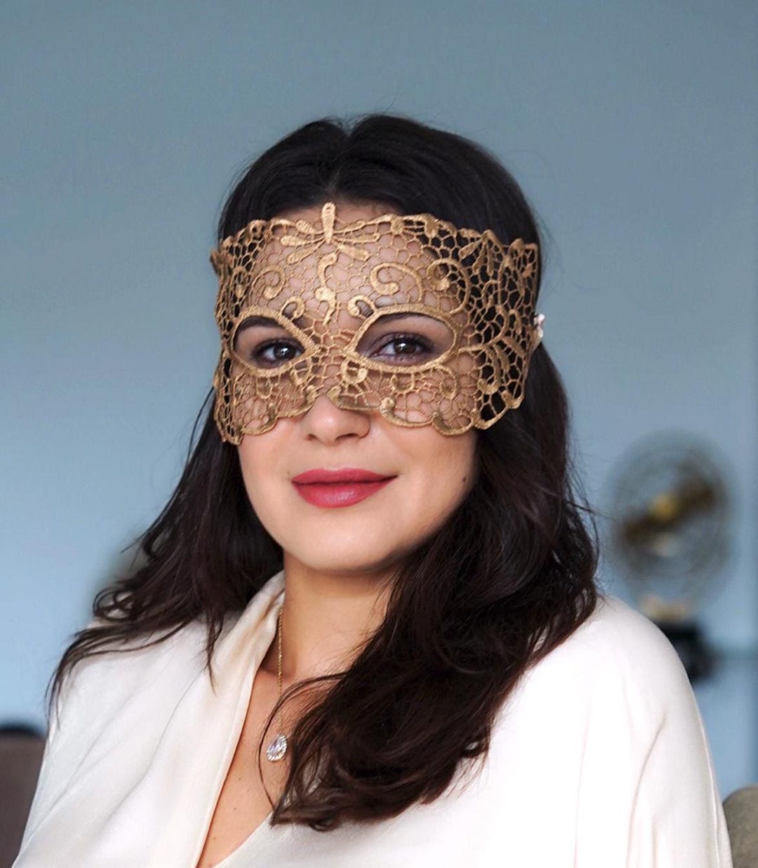 Gold Masquerade Mask for Women Masks Gold Lace Mask Masquerade Party ...