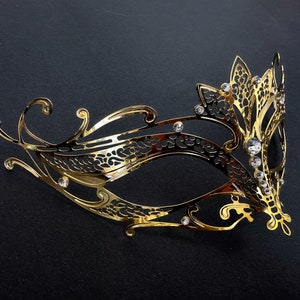 Couples Masquerade Masks, Gold Black Masks, Venetian Masks, Prom Masks ...