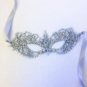 Silver Masquerade Mask Women, Face Mask With Rhinestones - Etsy