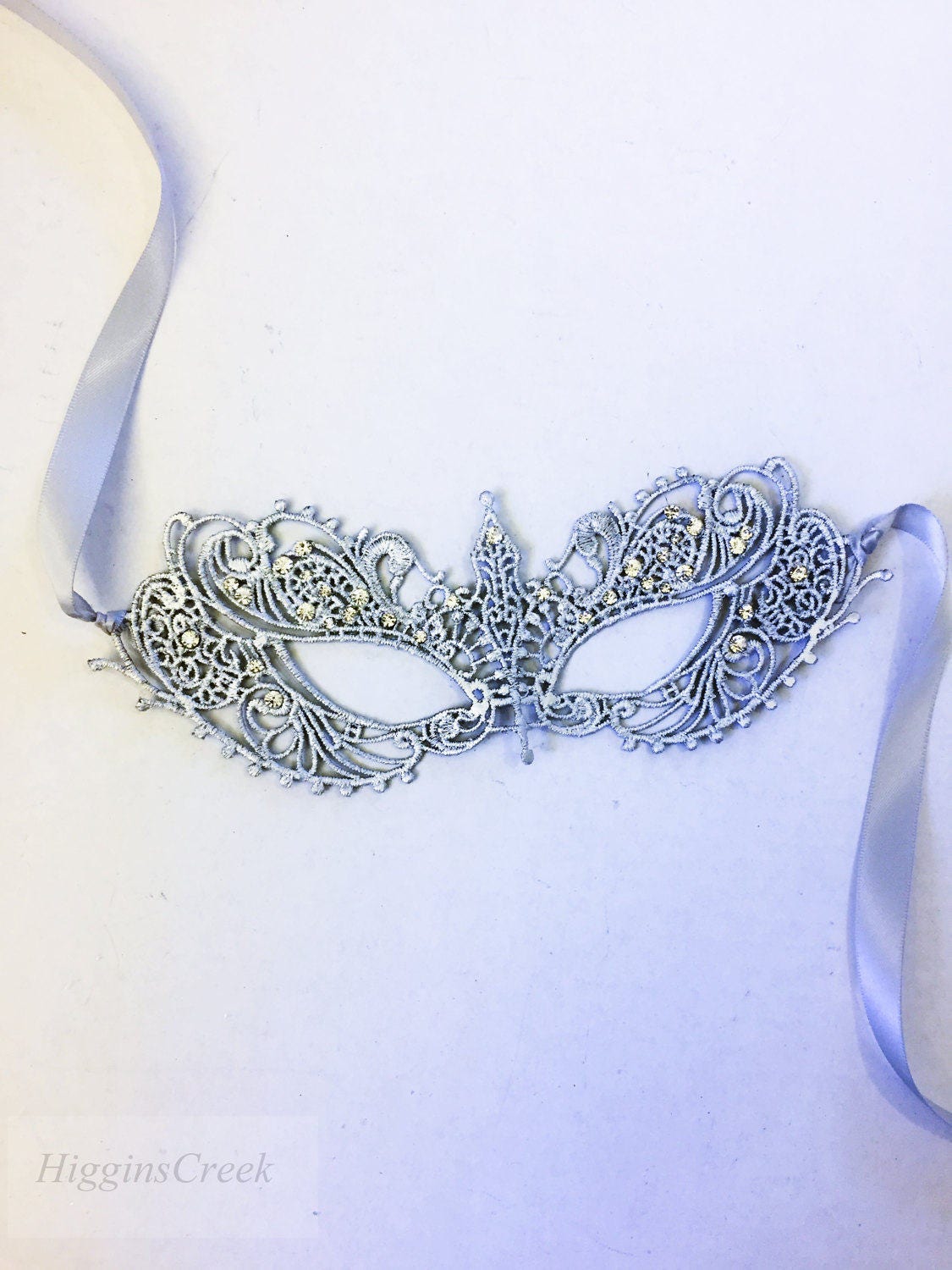 Silver Masquerade Mask Women Face Mask With Rhinestones - Etsy
