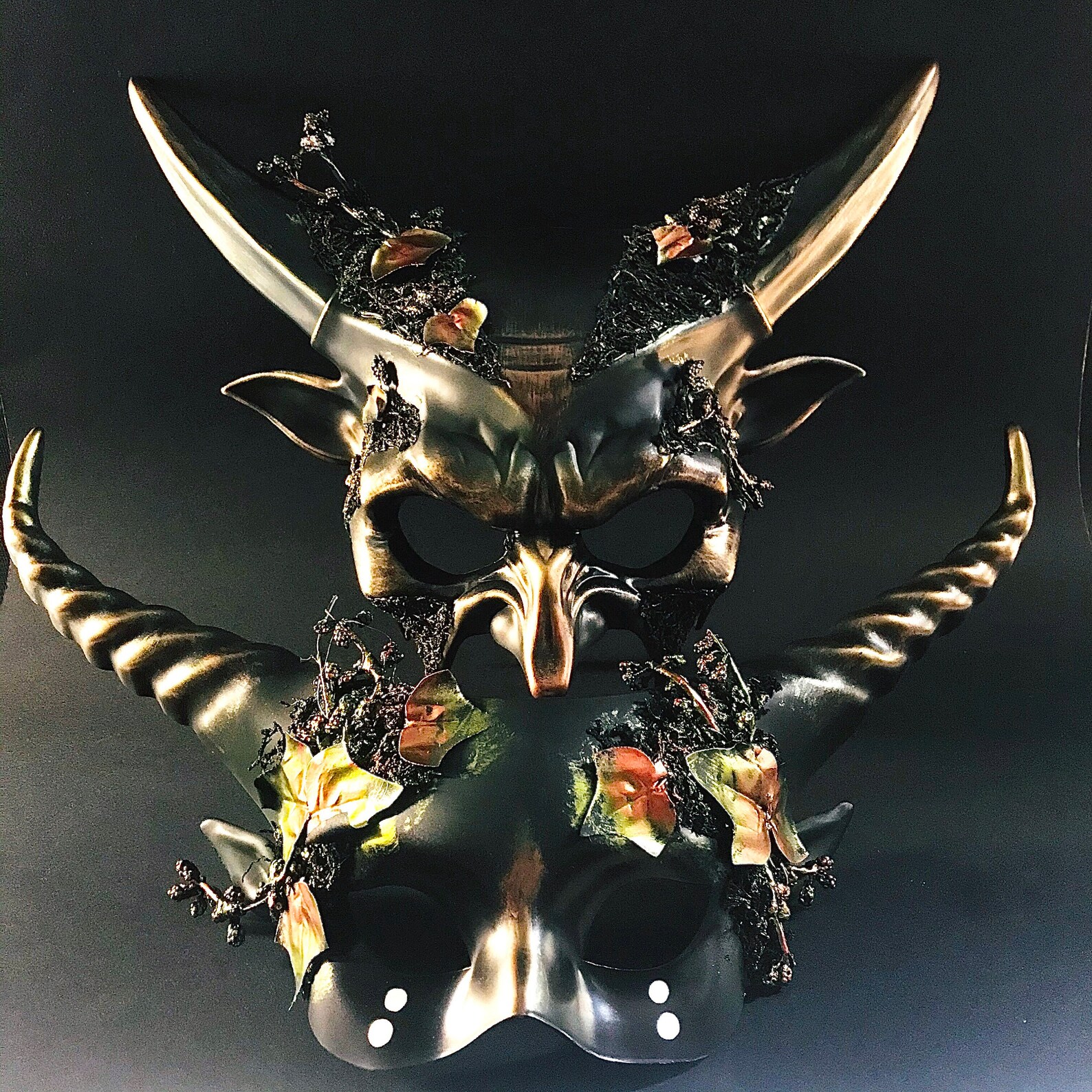 Masquerade Mask Men DEVIL MASK Forest Woodland Devil Mask Creature Mask ...