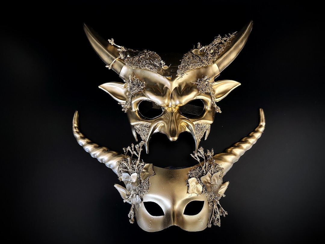 Masquerade Mask Couples Devil Masks Mythical Masks Goblin Mask Woodland ...