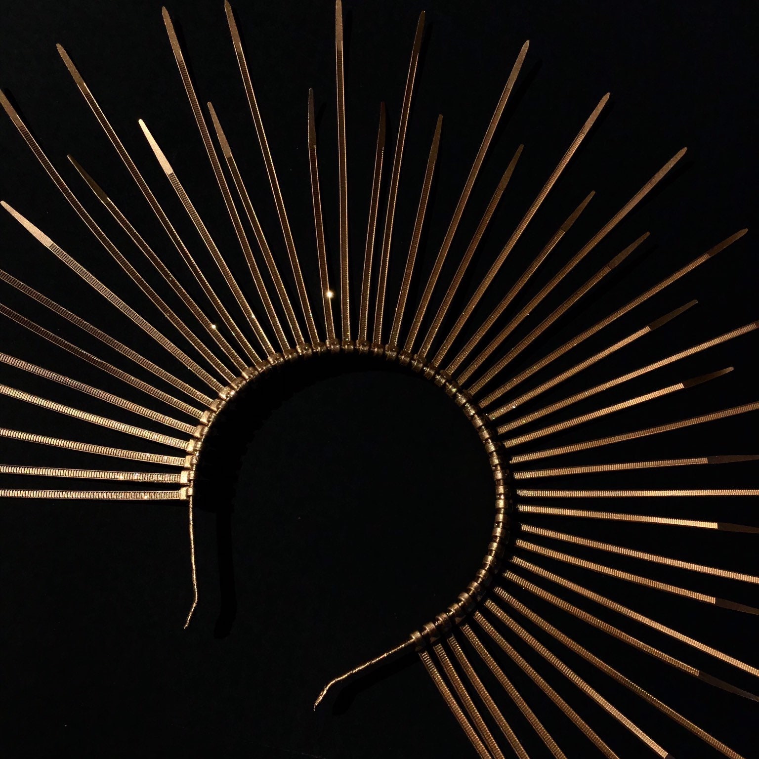 Women's Sunburst Crown Zip Tie Saint Headpiece Gold | Etsy