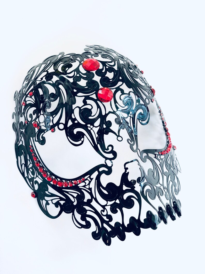 Red Skull Masquerade Mask Skull Mask Skull Face Masks Metal | Etsy