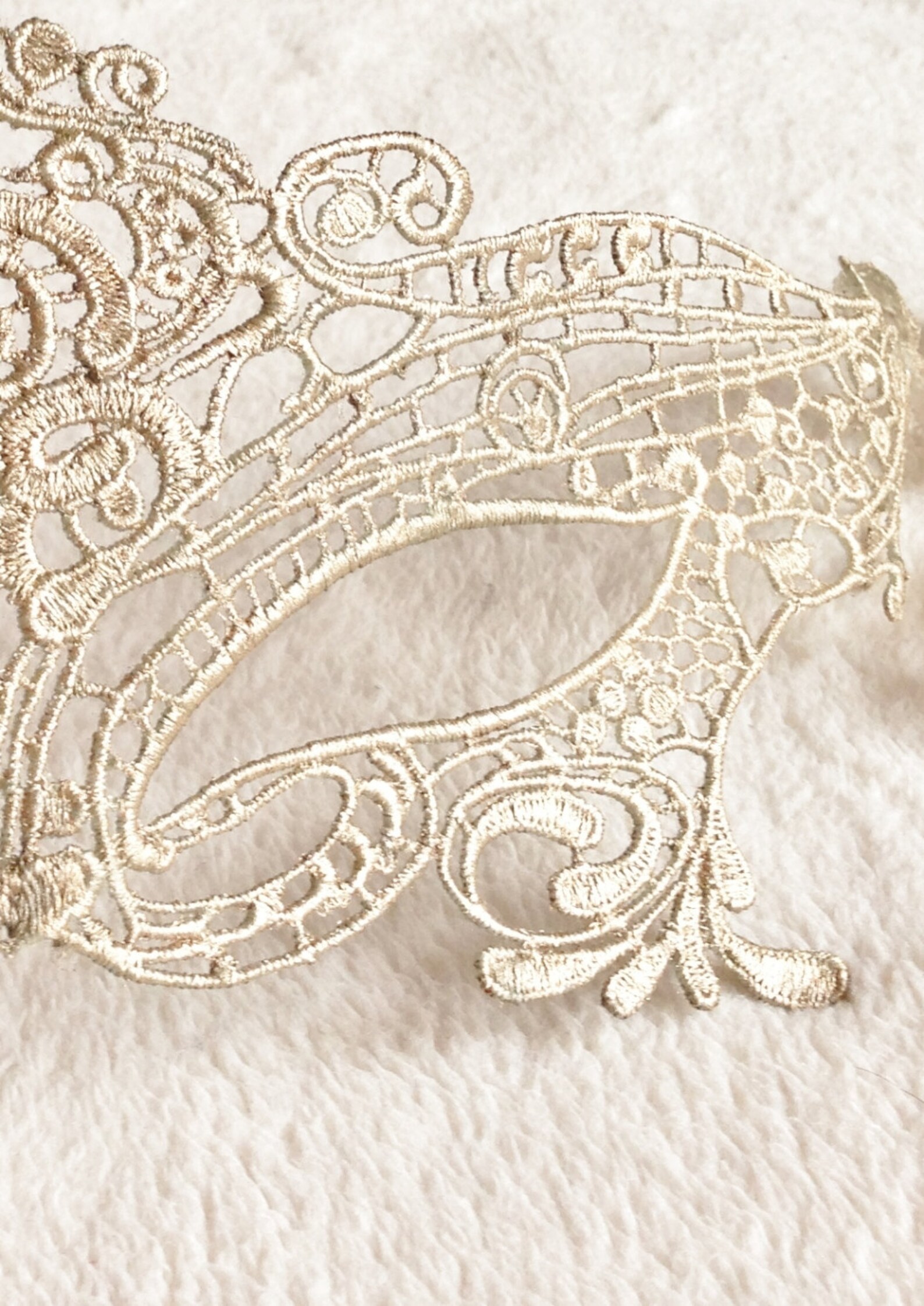 Gold Lace Masquerade Mask, Rhinestone or Pearl Embellished - Etsy