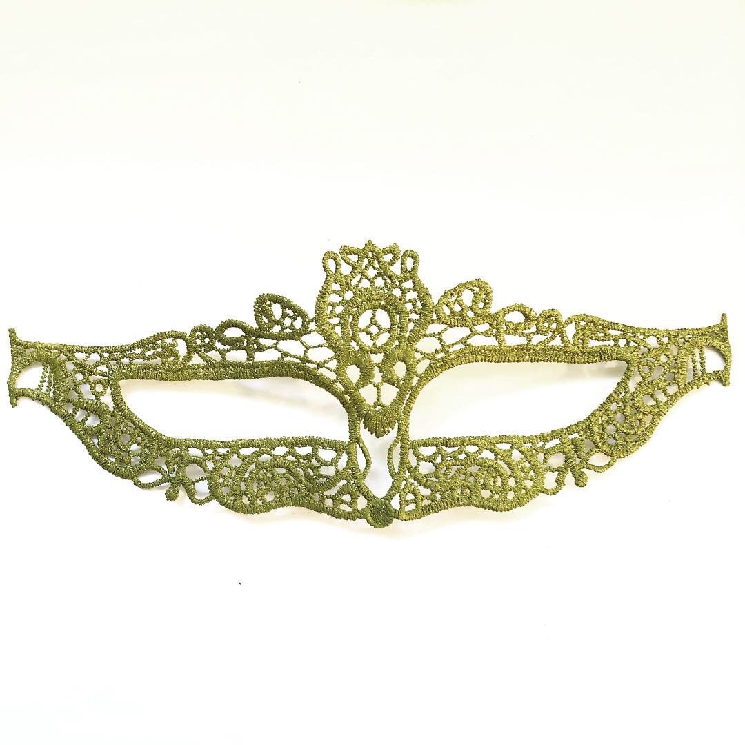 Olive Green Lace Mask, Olive Green Masquerade Mask Woman, Olive ...