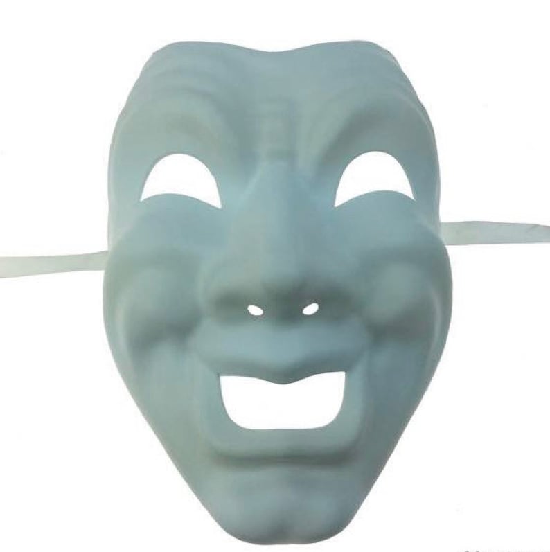 Comedy Mask, Tragedy Mask Halloween Mask Commedia Dell'arte Mask ...