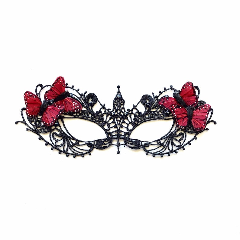 Women Lace Mask L Blue Butterfly Mask Women L Festival Mask L ...