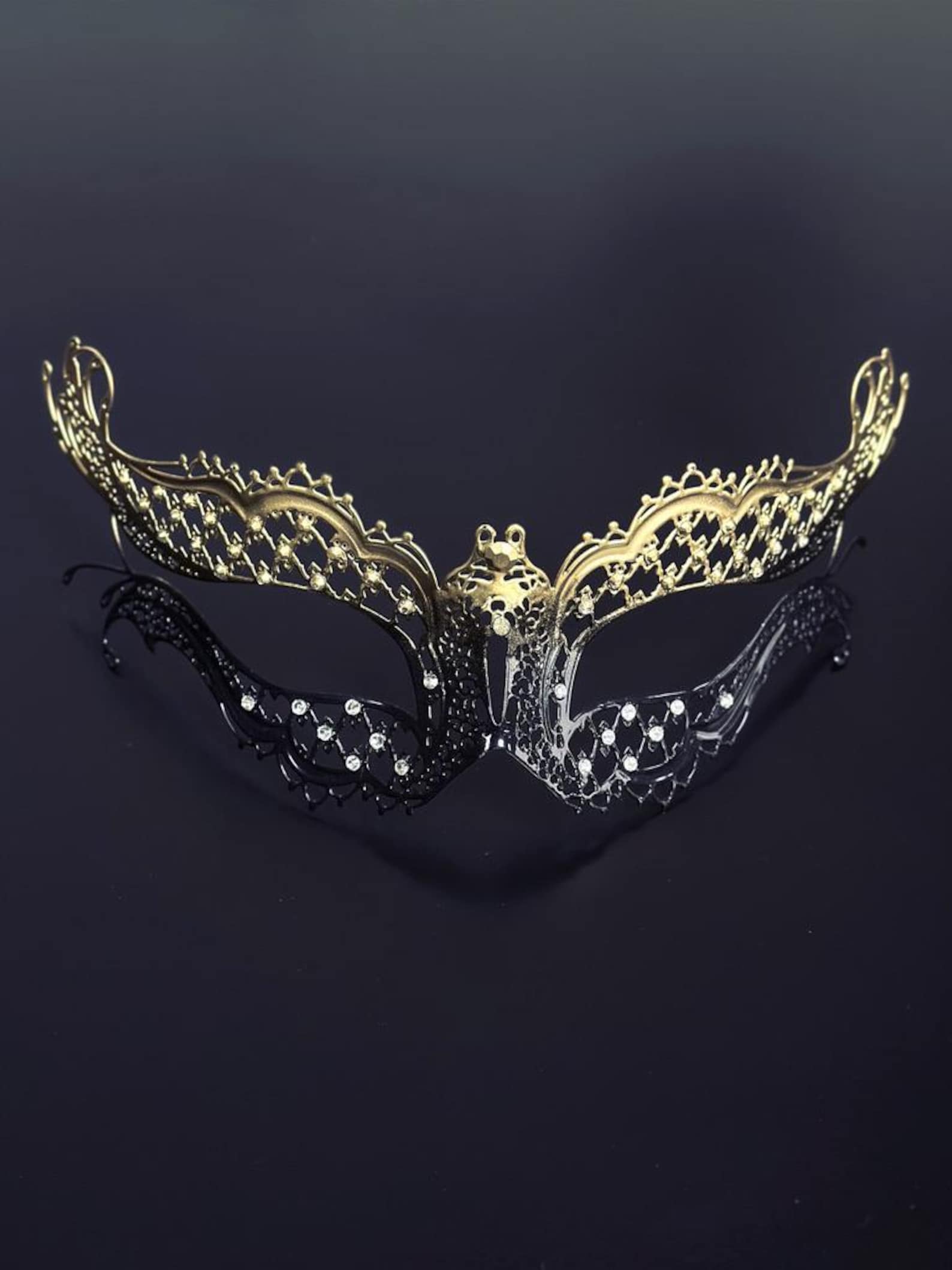 Black Gold Mens Masquerade Mask Set, Mens Prom Masks, Venetian Masks ...