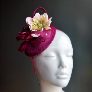 Pink Tea Party Hat Flower Fascinator Hat Feather Headpiece Women Hats ...