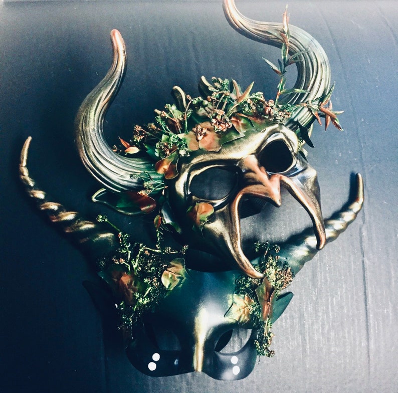 Couples Masquerade mask Forest Masks Nature Masks horn | Etsy