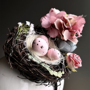 Easter Basket Womens Hat - Pink Flower Headband - Easter Eggs - Hair ...
