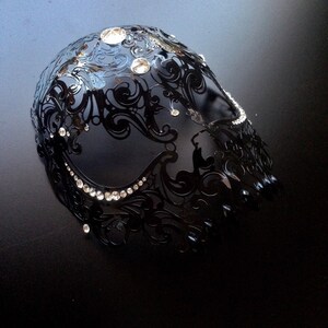 Mens Skull Mask Skull Masquerade Mask Metal Skull for Men Unique Men's ...