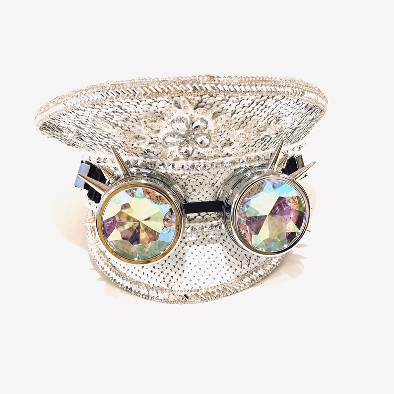 White captain hat gift idea Rave Fan Black Captains Hat With | Etsy