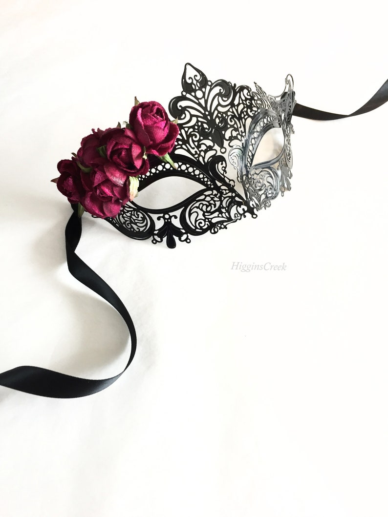 Masquerade Mask Woman L Flower Masquerade Mask L Mask With - Etsy