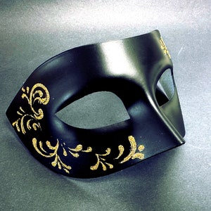 Couples Masquerade Masks, Gold Black Masks, Venetian Masks, Prom Masks ...