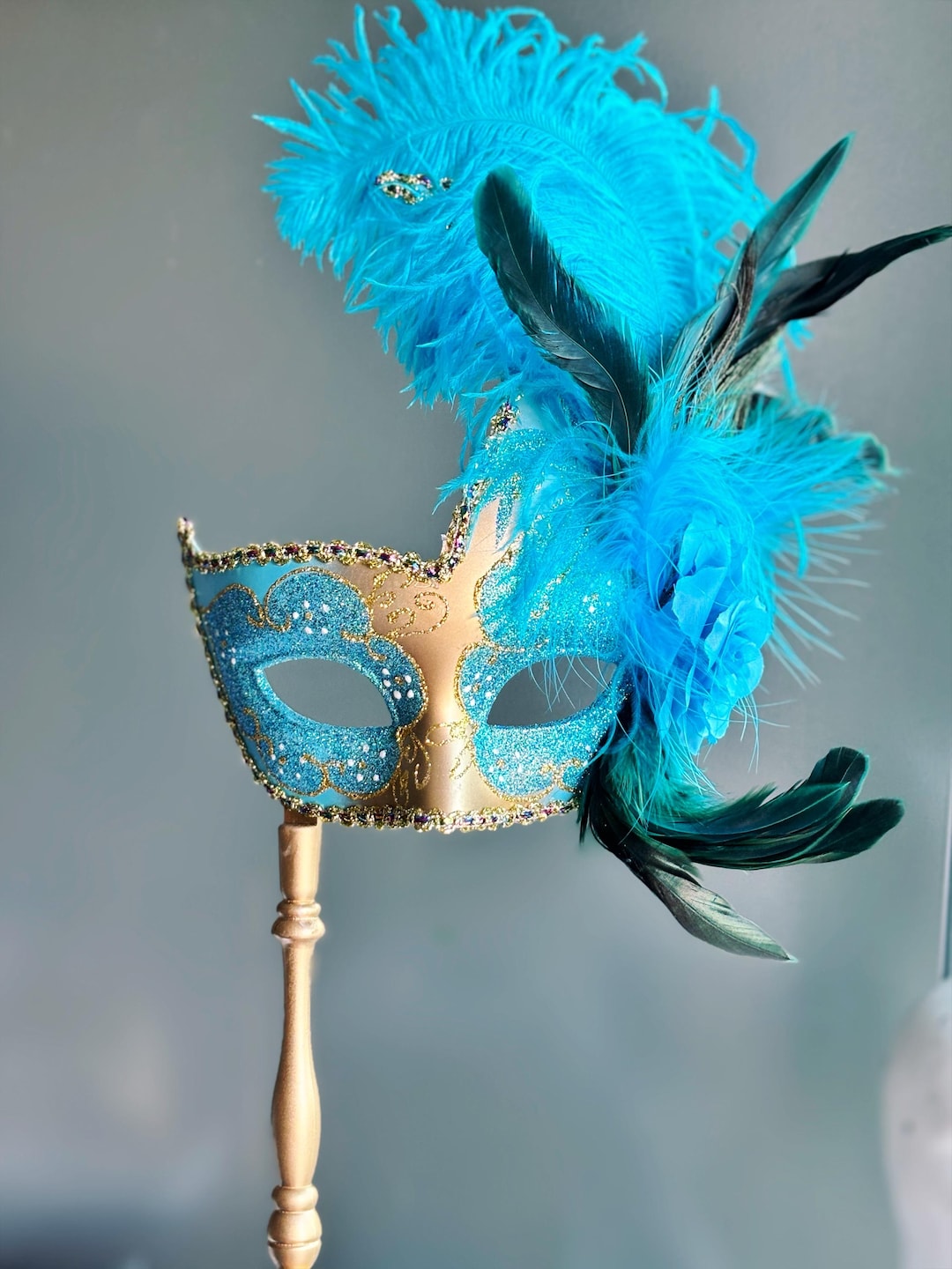 Turquoise Women Masquerade Masks - Venetian Masks for Women Masquerade ...