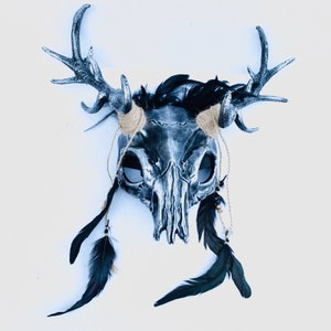 Pagan Ritual Skull Headdress, Samhain Witch Gaelic Festival Skull Crown ...